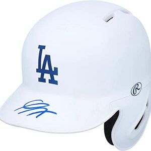 Gavin Lux Los Angeles Dodgers Autographed Matte White Mini Batting Helmet - Autographed MLB Helmets