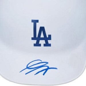 Gavin Lux Los Angeles Dodgers Autographed Matte White Mini Batting Helmet - Autographed MLB Helmets