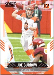 2021 score #96 joe burrow cincinnati bengals nfl football trading card