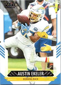 2021 score #235 austin ekeler los angeles chargers nfl football trading card