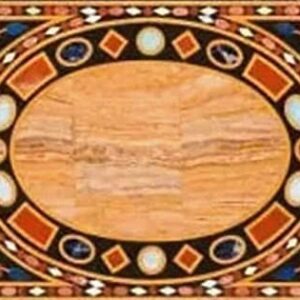 Pietra Dura Black Marble Inlay Rectangular 48" x 30" Inch Coffee Table Top, Stone Inlaid Top for Wall Decor, Breakfast Table Top, Living Room Furniture, Piece Of Conversation, Family HeirLoom