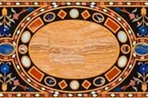 Pietra Dura Black Marble Inlay Rectangular 48" x 30" Inch Coffee Table Top, Stone Inlaid Top for Wall Decor, Breakfast Table Top, Living Room Furniture, Piece Of Conversation, Family HeirLoom