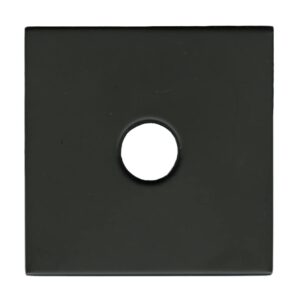 Corla Modern 3.5” Square Shower Arm Flange | Universal Extra Large Replacement Escutcheon Cover Plate (Matte Black)