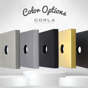 Corla Modern 3.5” Square Shower Arm Flange | Universal Extra Large Replacement Escutcheon Cover Plate (Matte Black)