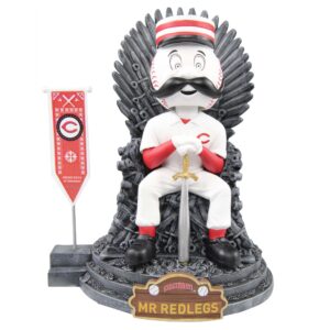 mr. redlegs cincinnati reds game of throne iron throne got bobblehead mlb