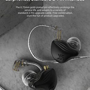 KZ ZEX Earbuds 1 electrostatic + 1 Dynamic Earphone in Ear Monitor Headphone with Detachable Cables Suitable for Audio Engineer, Musician (Rose Gold, Without Mic)