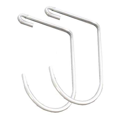 SafeRacks Slim Deck Hooks (White) | Two Pack