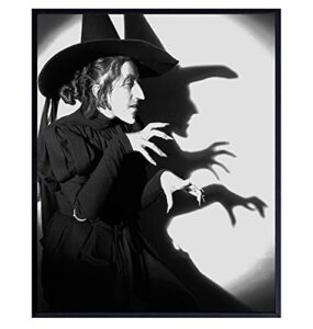 wizard of oz wicked witch decor - pagan gifts - wiccan wicca decor - paganism supplies - gothic wall decor - goth wall art - witchcraft decor - black magic - vintage witchy poster - scary decorations