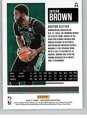 2020-21 Panini Contenders Season Ticket #84 Jaylen Brown Boston Celtics NBA Basketball Trading Card