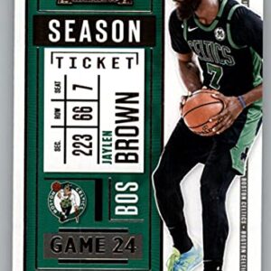 2020-21 Panini Contenders Season Ticket #84 Jaylen Brown Boston Celtics NBA Basketball Trading Card