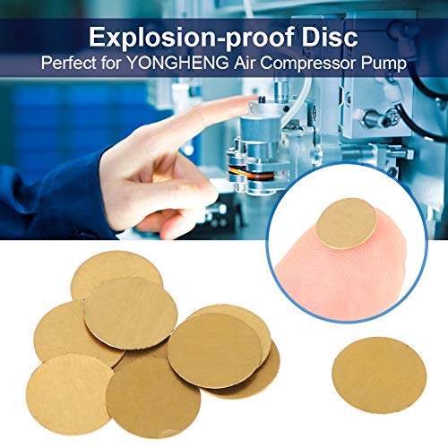 Explosion Proof Discs, 10pcs Explosion-Proof Rupture Disc for YONGHENG Air Compressor Pump 7 * 7 * 1mm