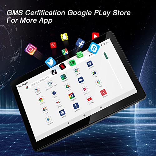 FANGOR 10.1 Inch Android Tablet, C10 Android 11.0 OS Tablet with Octa-Core Processor 3GB RAM 32GB Storage 128GB Expandable 1920x1200 IPS Display Touchscreen Tablet