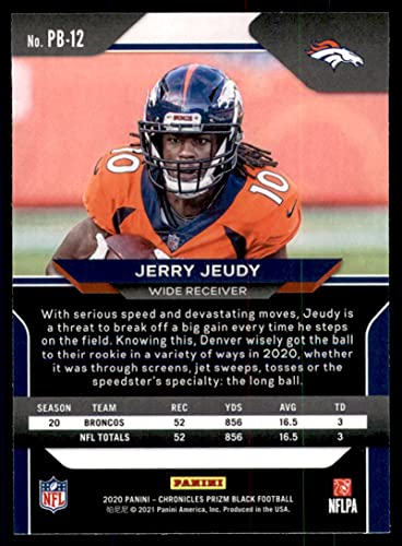 2020 Panini Chronicles - Prizm Black #PB-12 - Jerry Jeudy