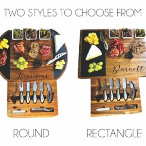 Personalized Charcuterie Board Set/19pcs Cheese Board And Knife Set, Realtor Closing gift, Custom Charcuterie board, Wedding Gift