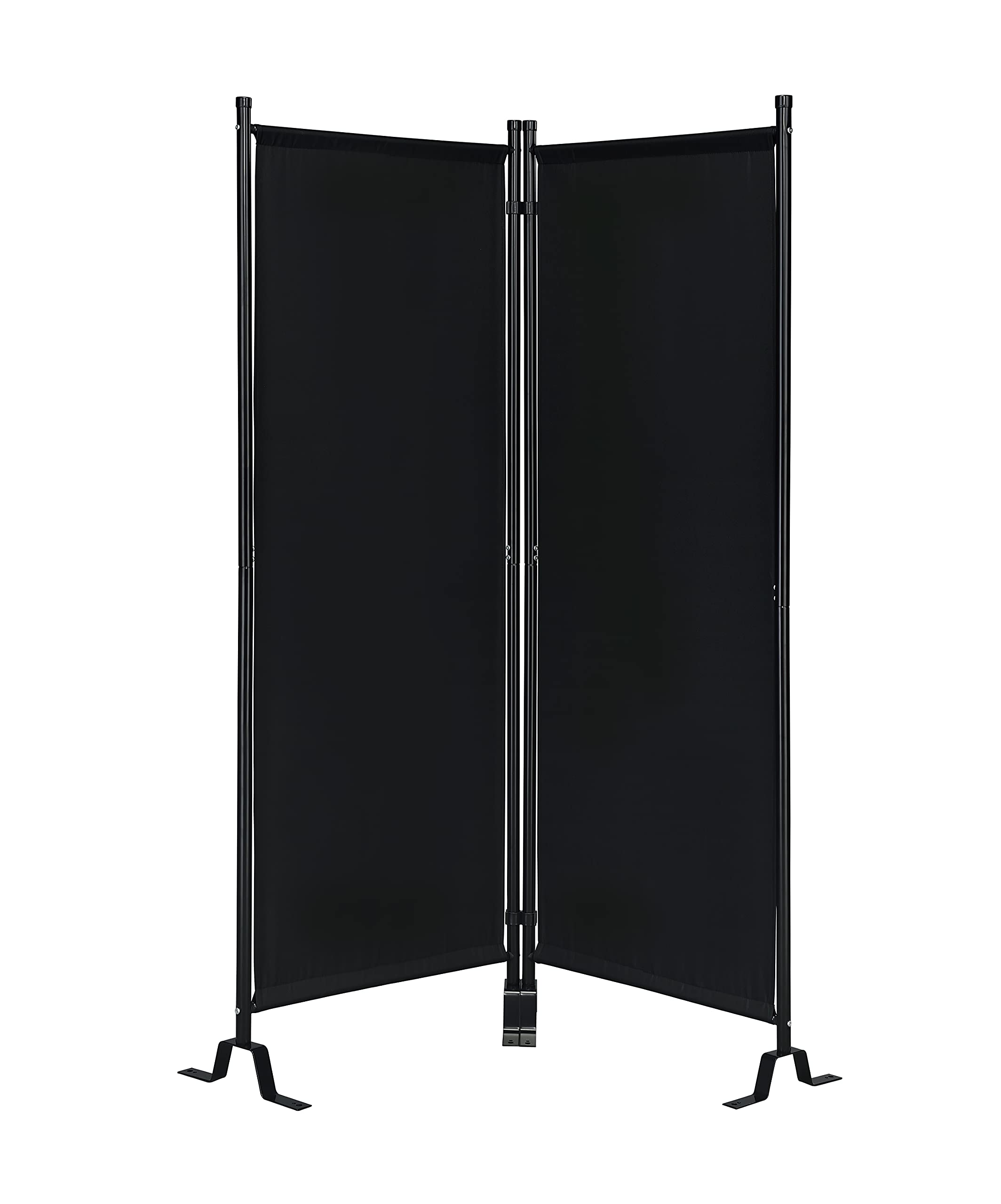 Proman Products FS17184 Galaxy II Indoor/Outdoor Room Divider (2-Panels, 24" w/Panel), Water Repellent Fabric, Metal Frame, 50.25" W x 12" D x 71" H, Black