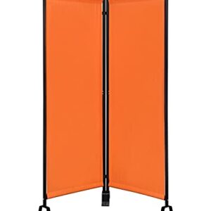 Proman Products FS17183 Galaxy II Indoor/Outdoor Room Divider (2-Panels, 24" w/Panel), Water Repellent Fabric, Metal Frame, 50.25" W x 12" D x 71" H, Orange