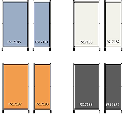 Proman Products FS17183 Galaxy II Indoor/Outdoor Room Divider (2-Panels, 24" w/Panel), Water Repellent Fabric, Metal Frame, 50.25" W x 12" D x 71" H, Orange