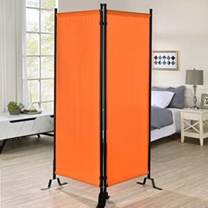 Proman Products FS17183 Galaxy II Indoor/Outdoor Room Divider (2-Panels, 24" w/Panel), Water Repellent Fabric, Metal Frame, 50.25" W x 12" D x 71" H, Orange