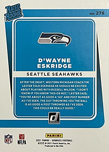 Seattle Seahawks 2021 Donruss Factory Sealed 9 Card Team Set with Russell Wilson and a D'Wayne Eskridge Rated Rookie Card Plus