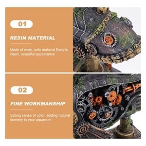 balacoo 1pc Fish Tank Landscaping Ornaments Lizard Hideouts Aquarium Shelter Ornament Home Decor Tropical Fish Figurines Aquarium Hideout Betta Hiding Shelter Animal Resin Bonsai Pot