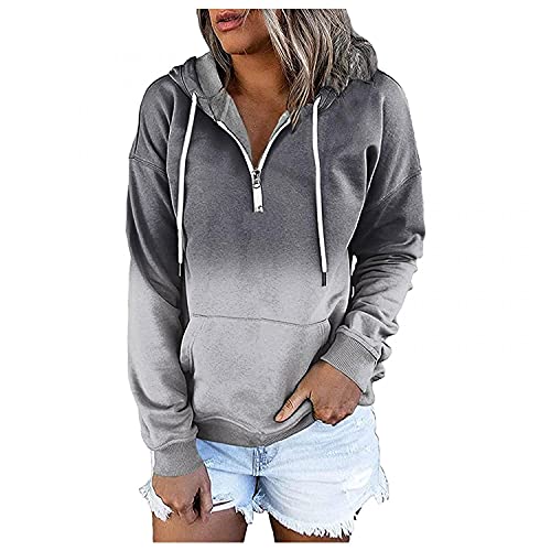 Baralonly Hoodies for Women Pullover, Casual Zipper Hooded Sweatshirts Long Sleeve Winter Fall Tops Cozy Sweater Shirts