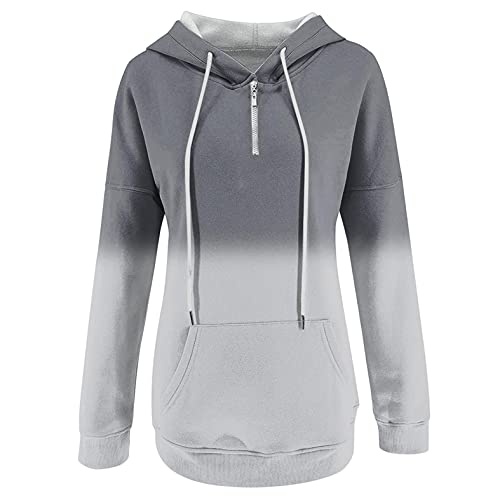 Baralonly Hoodies for Women Pullover, Casual Zipper Hooded Sweatshirts Long Sleeve Winter Fall Tops Cozy Sweater Shirts