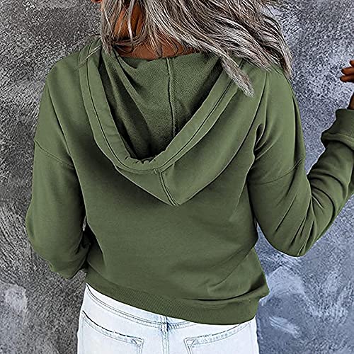 Baralonly Hoodies for Women Pullover Casual Zipper Hooded Sweatshirts Loose Long Sleeve Fall Tops Drawstring Pullover Shirts