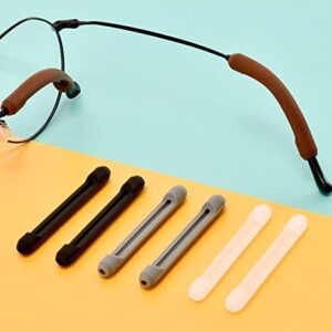 Soft Silicone Eyeglass Temple Tips Sleeve Retainer, 8 Pairs Eyeglass Ear Grip Eyeglass Anti-slip Eyeglass Strap Holder for Reading Glasses Sunglasses Eyeglasses