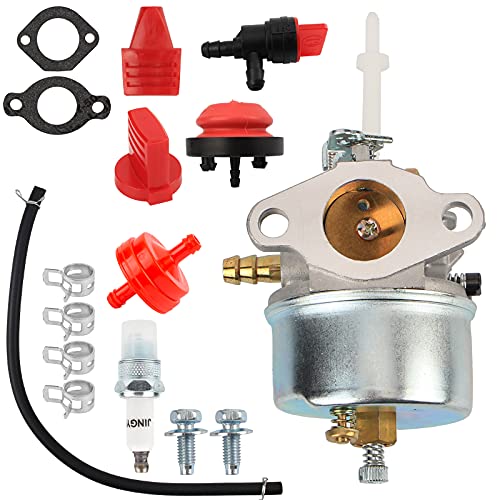 Carbhub 632371 Carburetor Snow Blower for Tecumseh H50 HSK50 H60 HSK60 H70 HSK70 Toro 38510 38513 38063 38065 38062 38050 38040 38072 38073 Thrower Replaces 632371A 632379A 632379 with Spark Plug