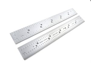 shinwa h-3001ae 6 inch rigid machinist ruler 4r graduations (1/64, 1/32, 1/16, 1/8) with 1/32 end grads