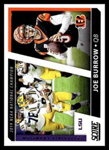 2021 score collegiate champions #1 joe burrow cincinnati bengals/lsu tigers nfl football trading card