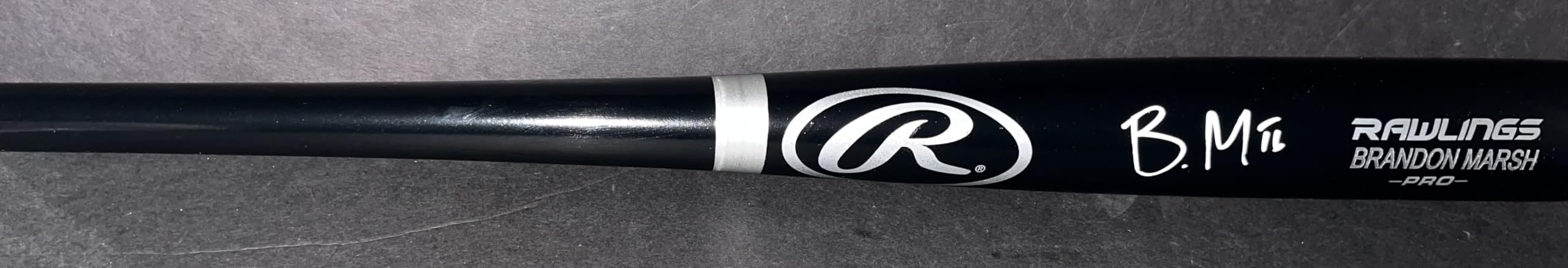 Brandon Marsh Philadlephia Phillies Autographed Signed Black Baseball Bat Beckett WITNESS COA