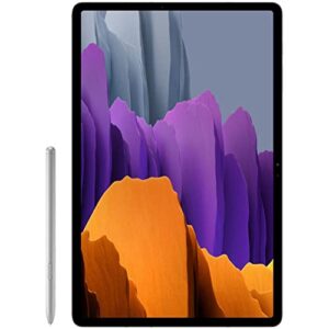 samsung galaxy tab s7 plus 12.4" tablet 256gb wifi snapdragon 865 plus 3.09ghz, mystic silver (rene