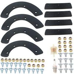 masnln snowblower paddles for honda hs521 hs621 snow blower with hardware kit, 72522-747-000 72523-747-000 72521-747-000