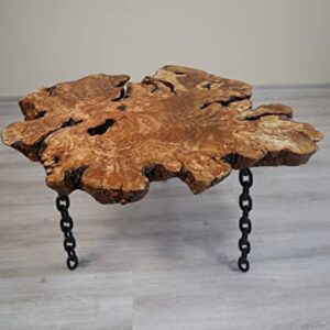 Live Edge Olive Tree Root Amazing Naturally Form Wood Slab, Big Coffee Table 81 X 64 cm (Handmade)