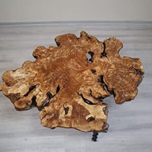 Live Edge Olive Tree Root Amazing Naturally Form Wood Slab, Big Coffee Table 81 X 64 cm (Handmade)