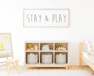 playroom wall decor - playroom decor - play sign - playroom sign - play room wall decor - stay and play sign - lets play sign - play sign for playroom - lets just play - playroom