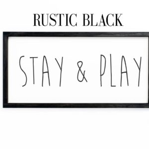 Playroom Wall Decor - Playroom Decor - Play Sign - Playroom Sign - Play Room Wall Decor - Stay And Play Sign - Lets Play Sign - Play Sign For Playroom - Lets Just Play - Playroom