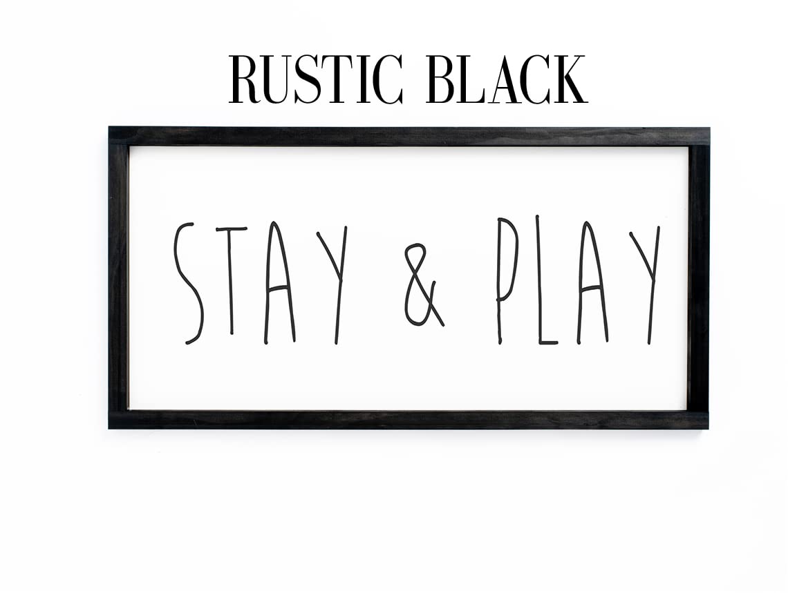 Playroom Wall Decor - Playroom Decor - Play Sign - Playroom Sign - Play Room Wall Decor - Stay And Play Sign - Lets Play Sign - Play Sign For Playroom - Lets Just Play - Playroom