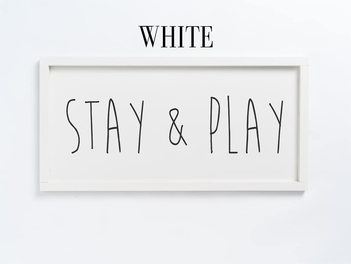 Playroom Wall Decor - Playroom Decor - Play Sign - Playroom Sign - Play Room Wall Decor - Stay And Play Sign - Lets Play Sign - Play Sign For Playroom - Lets Just Play - Playroom