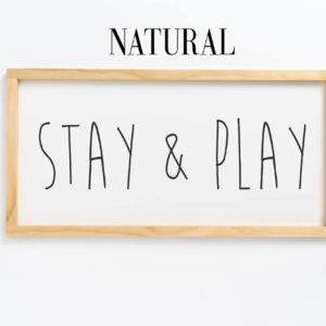 Playroom Wall Decor - Playroom Decor - Play Sign - Playroom Sign - Play Room Wall Decor - Stay And Play Sign - Lets Play Sign - Play Sign For Playroom - Lets Just Play - Playroom