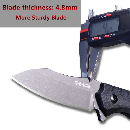 OERLA OLK-039B Tactical Style Outdoor Camping Knife 8.66 Inches Full-Tang 440C Steel Fixed Blade with Kydex Sheath