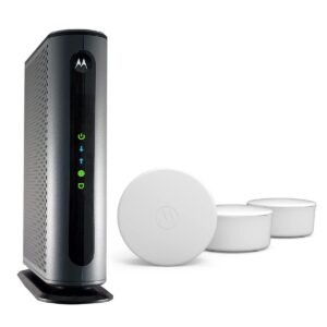 motorola mh7603 wifi 6 mesh 3 pack + mb8600 gigabit docsis 3.1 cable modem – bundle