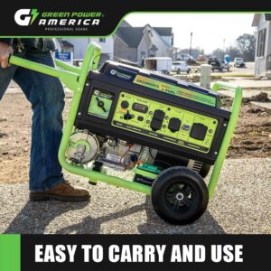 Green-Power America Dual Fuel Portable Generator 13000 Watt,Gas or Propane Powered,Electrical/Recoil Start, Equipped with CO-Seizer CO Protection System