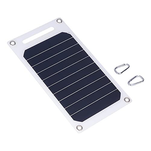 Solar Panel,10W 5V Solar Panel Charger with Buckles Semi Flexible Portable Monocrystalline Solar Charging Tool Mobile Power Supply,for Automobiles Ships Motorcycles Household Appliances Outdoor