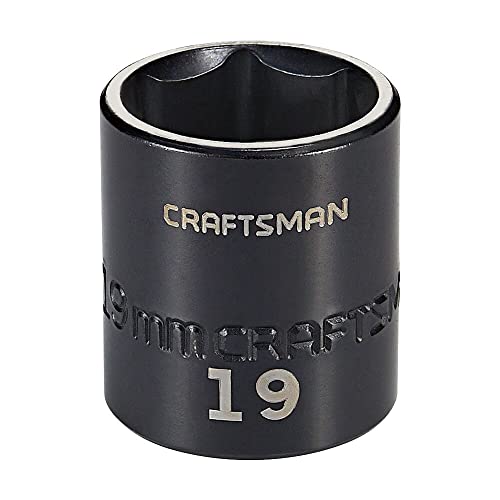 CRAFTSMAN Impact Socket, Shallow, Metric, 3/8 in. Drive, 19MM (CMMT15847)