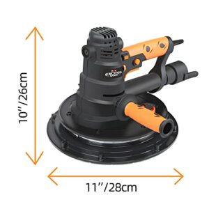 Excited Work Drywall Sander, 800W Electric Drywall Sander with Vacuum and LED Light Variable with a Removable Handle Carry Dust Collection Bag and 13 Pcs Sanding Discs