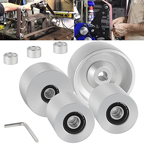 Belt Grinder 2x72 Wheel Set Fits For Knife Grinder 4" Drive 5/8" Bore 3" Track 2" Idler (4" 5/8-3" - 2")