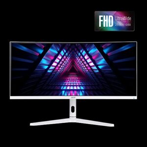 Acer Nitro XZ306C Xwmiiiphx 29.5" 1500R Curved Zero-Frame UWFHD (2560 x 1080) VA Gaming Monitor | AMD FreeSync Premium | Up to 200Hz | 1ms VRB | Display Port, 1 x HDMI 2.0 & 2 x HDMI 1.4 Ports