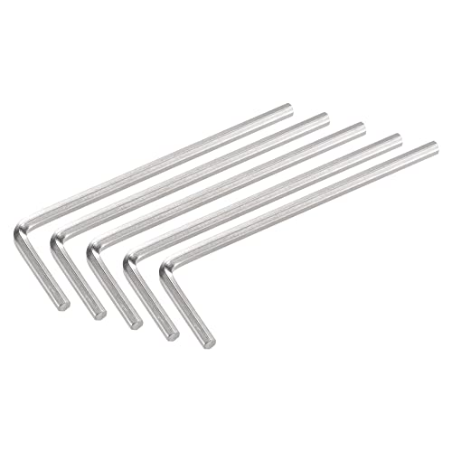 uxcell 3/32" Hex Key Wrench, L Shaped CR-V Repairing Tool 5 Pcs